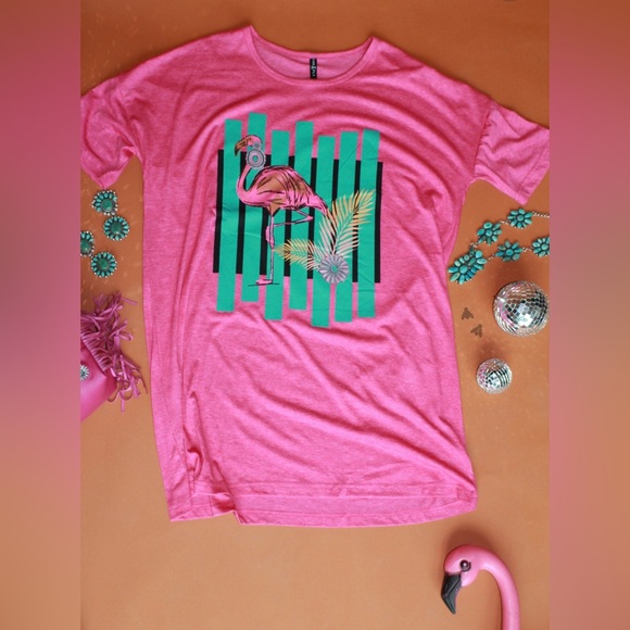 2 Fly Co | Dresses | Nwt Lets Flamingle Fabulous Flamingo Dress ...